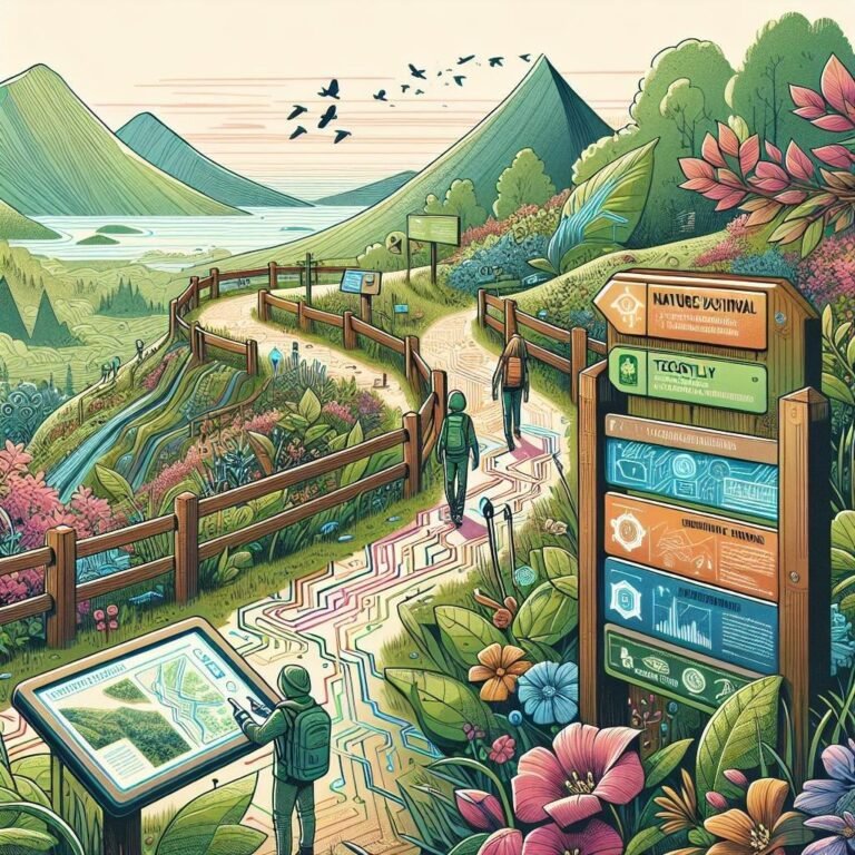Hiking Trails with Interpretive Signs for Nature Education in ...
